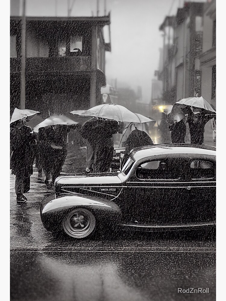 "Vintage Hot Rod in the Rain, a perfect gift for all American Hot Rod ...