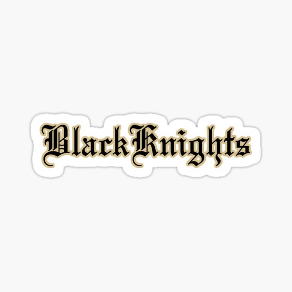 "Black Knights Text (Army Black Knights)" Sticker for Sale by LockedUp ...
