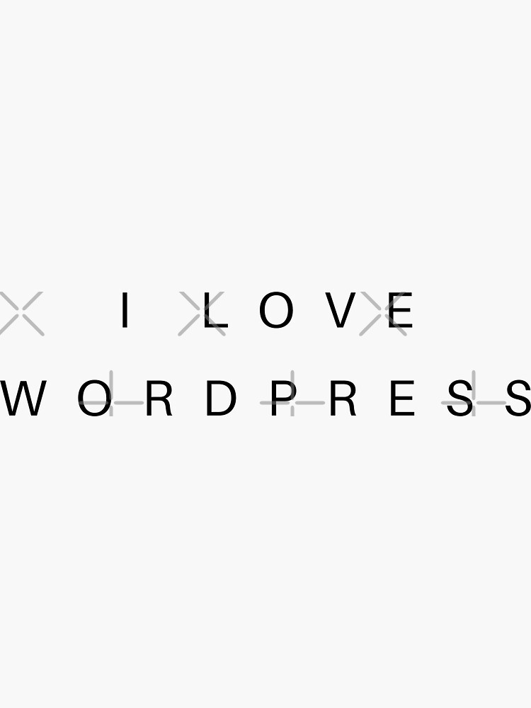 " I love wordpress" Sticker for Sale by Oreo2020 | Redbubble