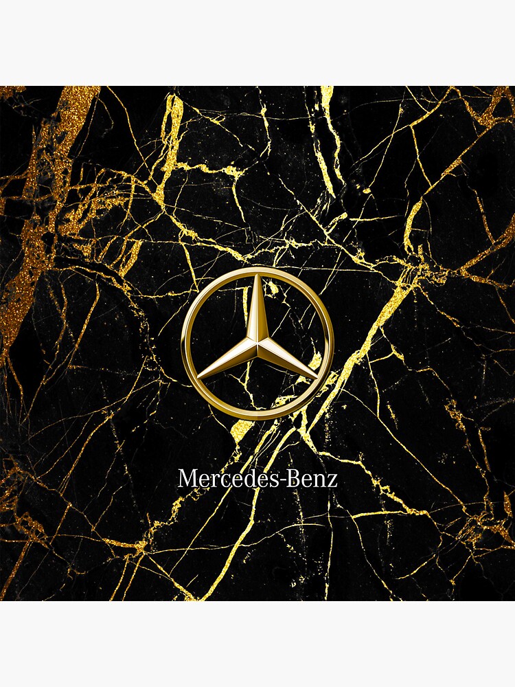 "Mercedes-Benz Gold Marble" Sticker for Sale by cinoexstore | Redbubble