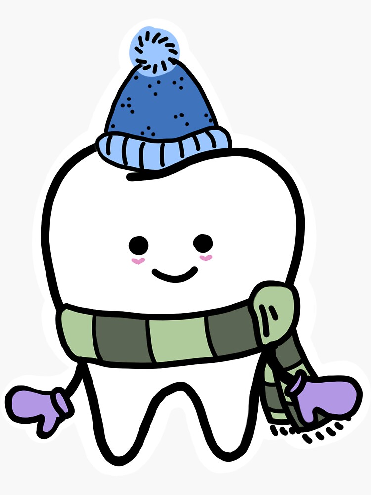 "winter tooth edition" Sticker for Sale by vawpredentalpgh | Redbubble