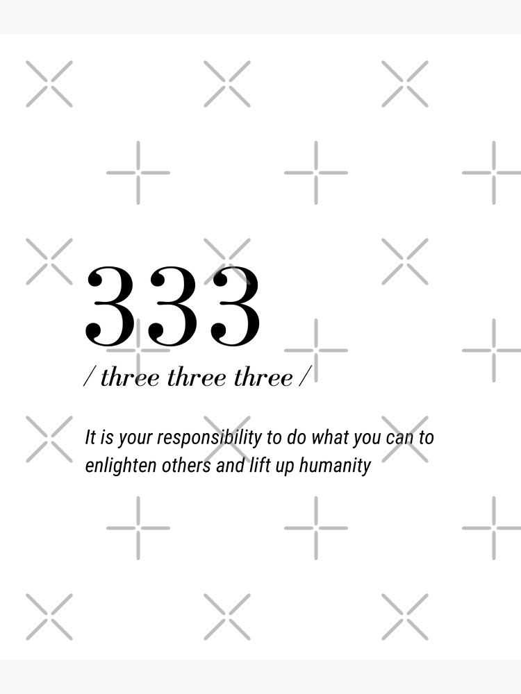Lámina fotográfica «333 Numerología de números de ángeles 333 ...