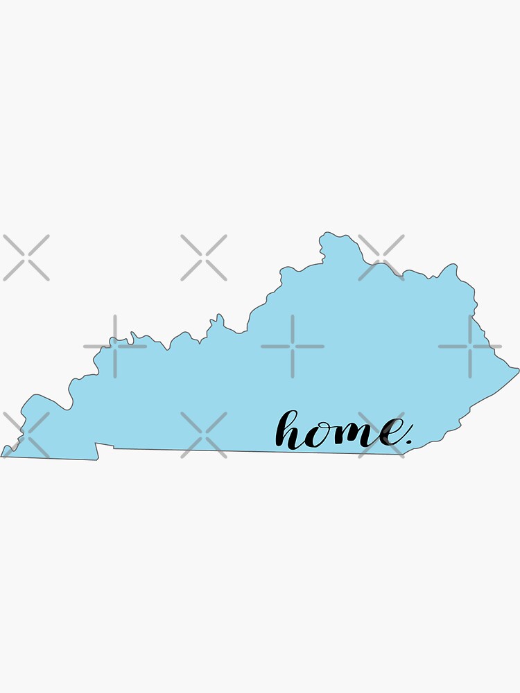 "Kentucky Home- light blue" Sticker for Sale by jennaannx11 | Redbubble