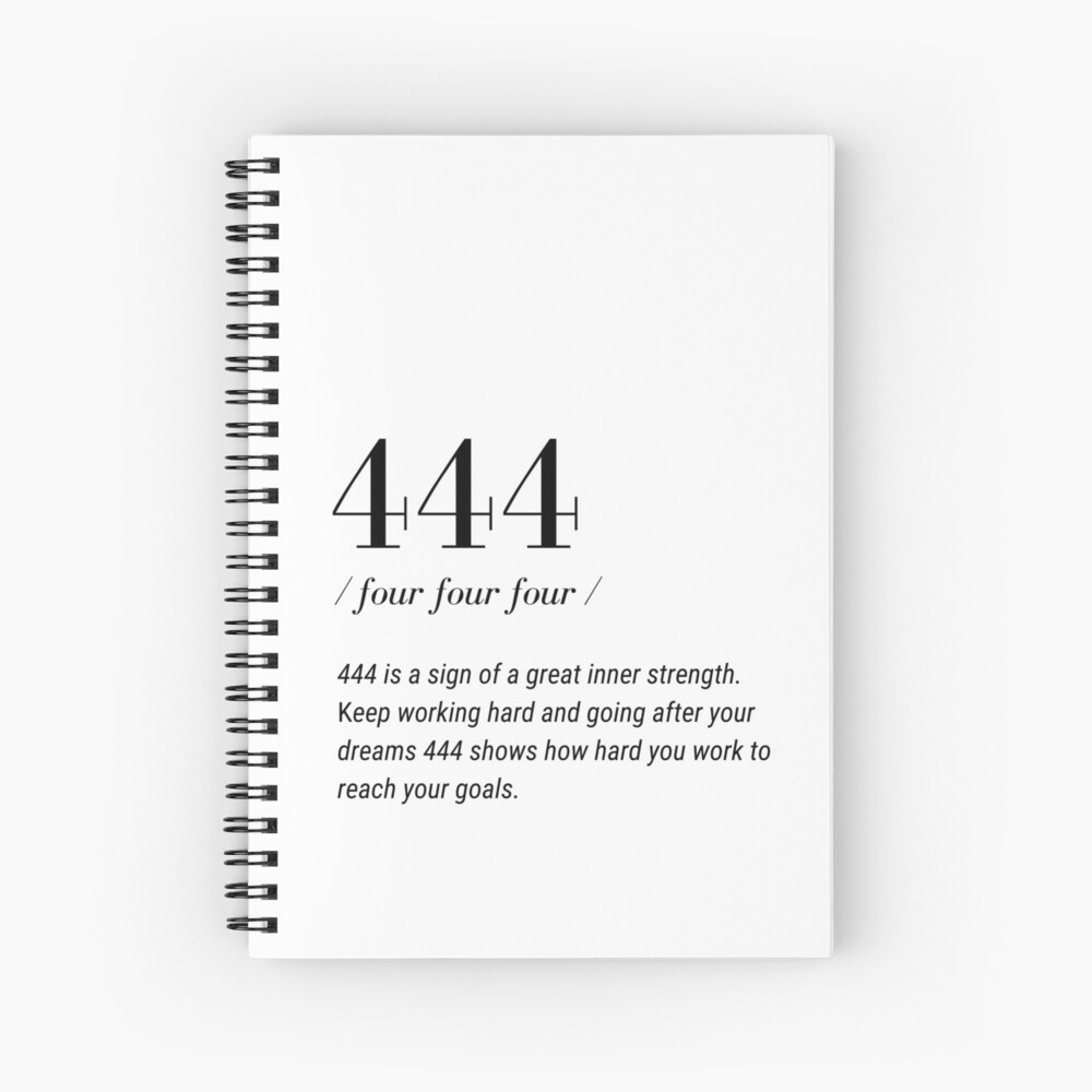 Cuaderno de espiral «444 Numerología de números de ángeles 444 ...