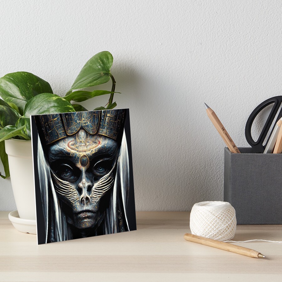 "Egyptian Pharaoh King God Alien Entity - Horror Fantasy DMT Art" Art ...