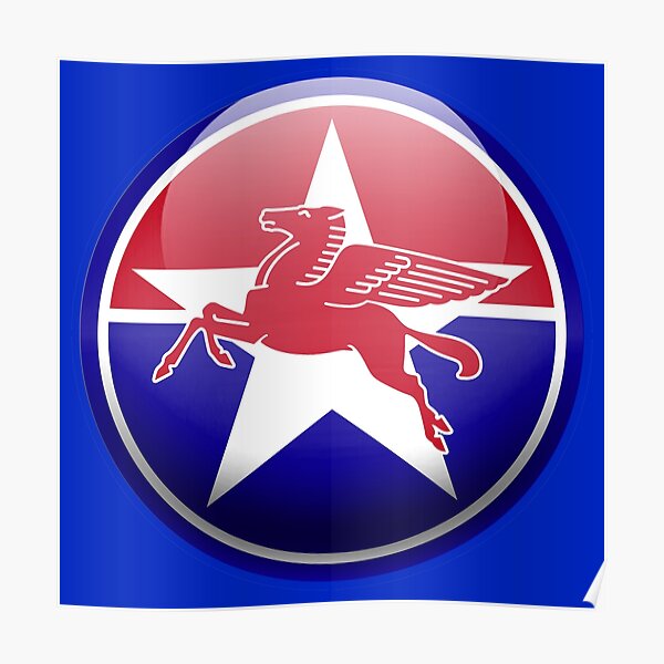 "Dallas Texas City - Pegasus Flag Symbol Roundel - Clean" Poster for ...