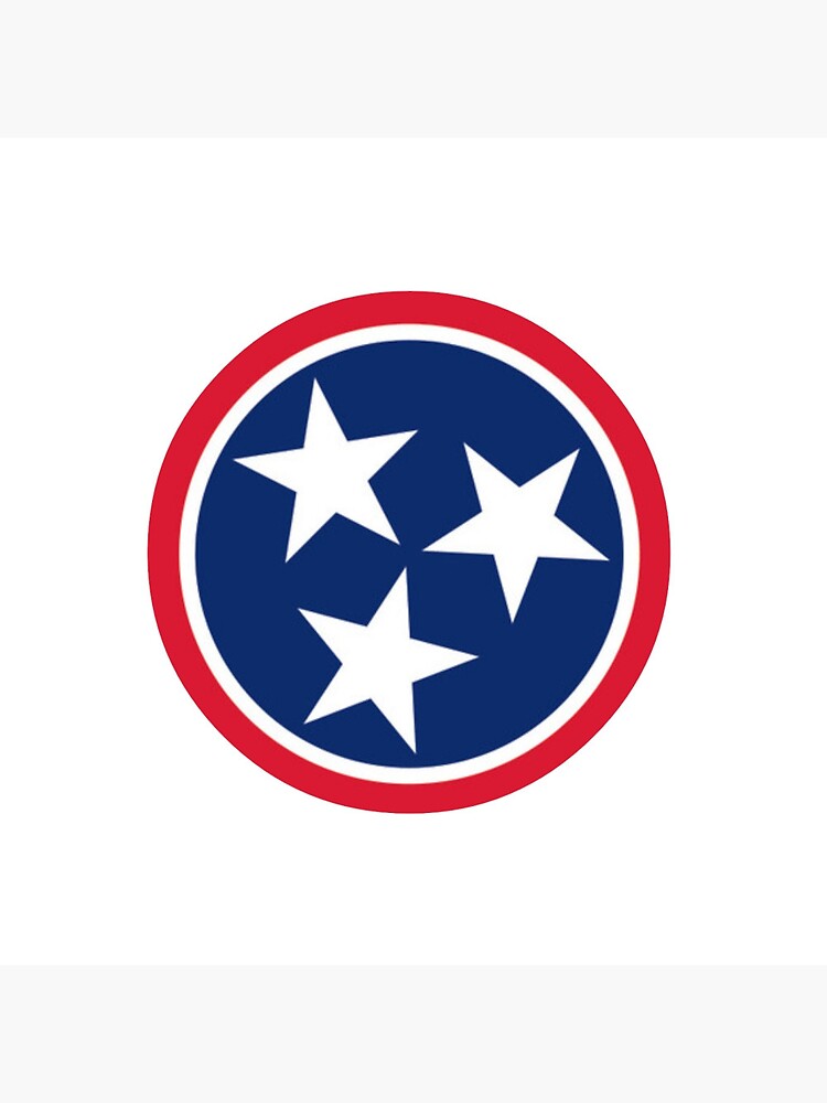 "Round Tennessee Flag "Tri-Star" Emblem" Pin for Sale by Mark Howard ...