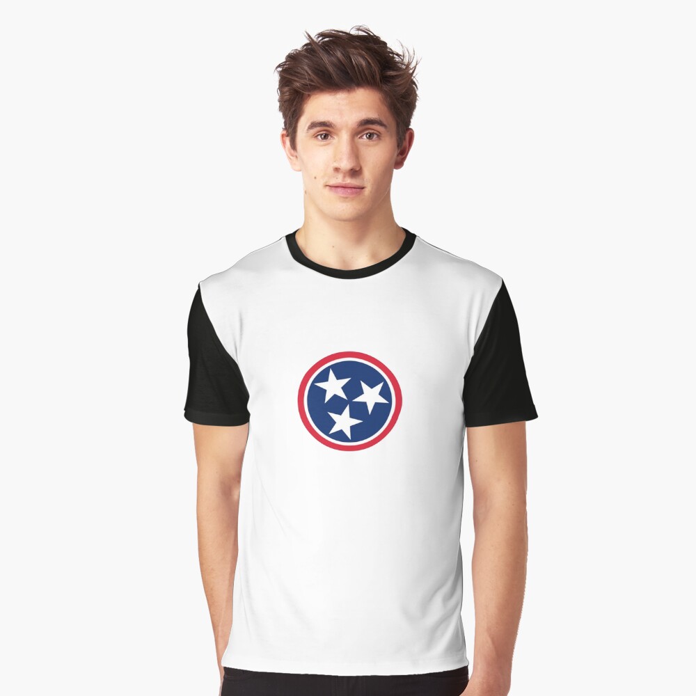 "Round Tennessee Flag "Tri-Star" Emblem" Sticker for Sale by Mark94066 ...