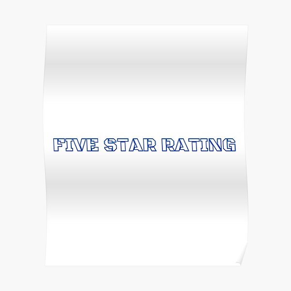 "Five Star Rating T-Shirt" Poster for Sale by Metflix01 | Redbubble