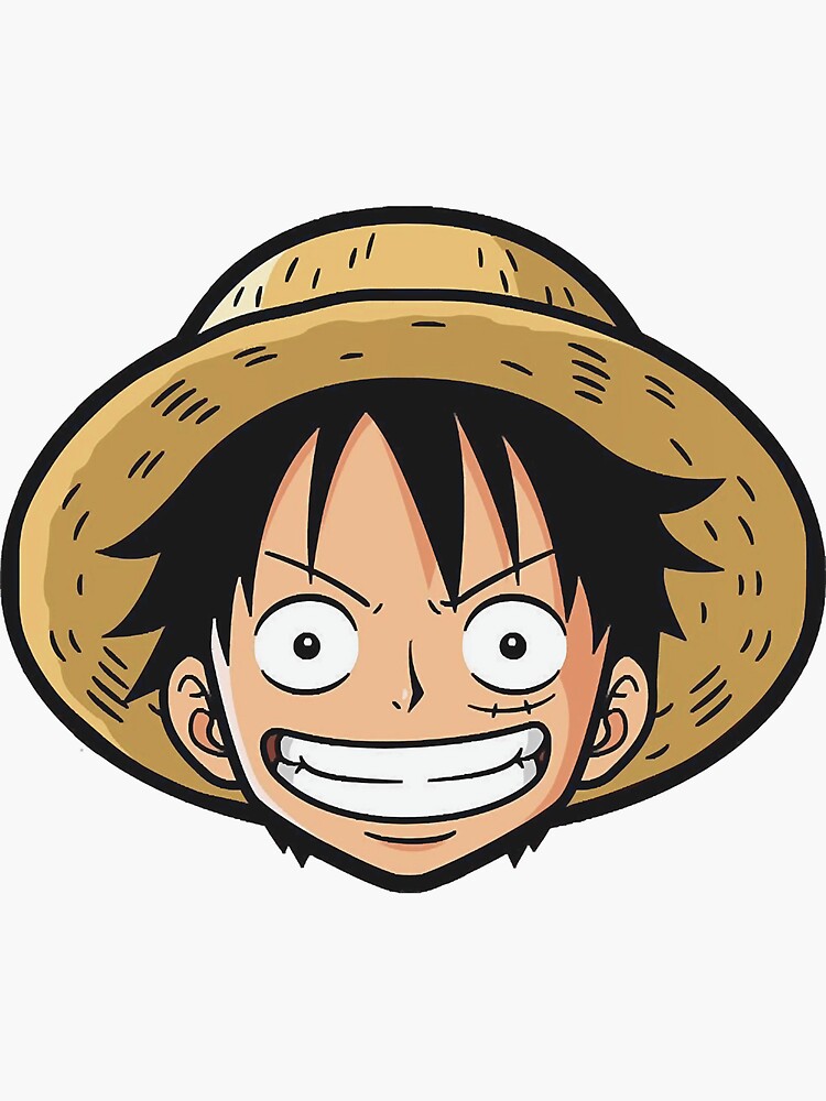 "luffy Sticker" Sticker for Sale by JavonteKub | Redbubble