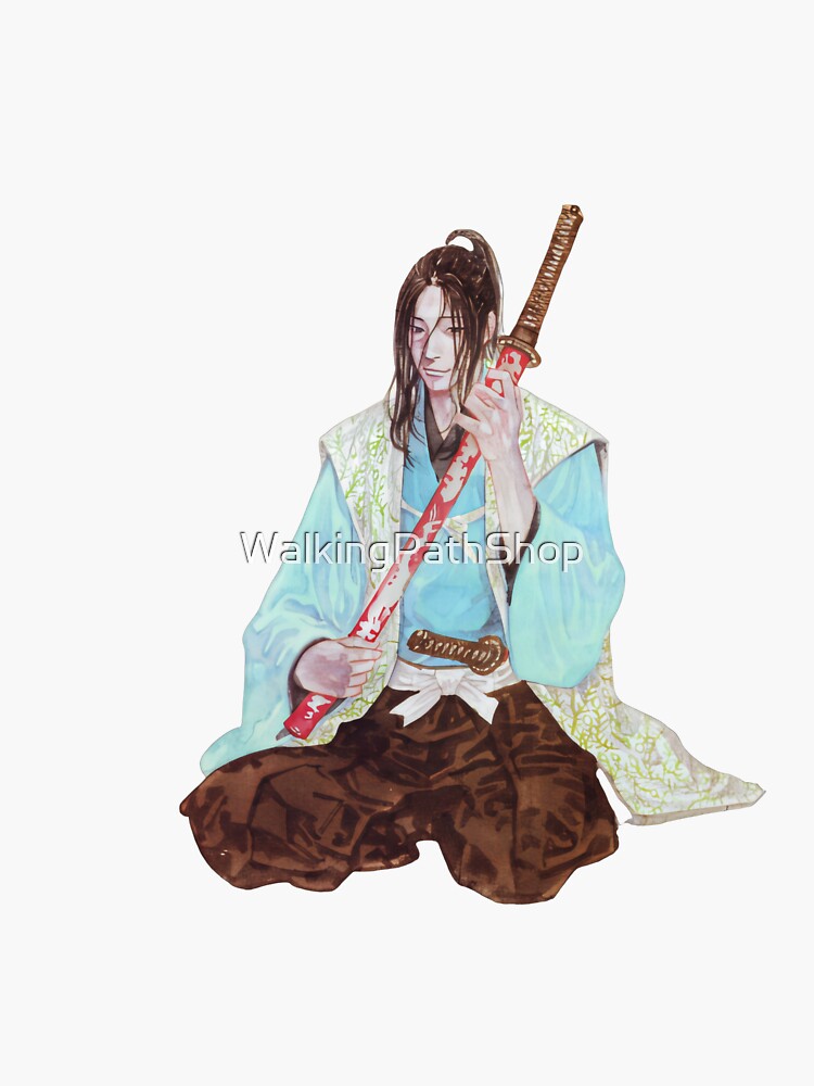 "Vagabond Sasaki Kojiro Manga Drawing" Sticker for Sale by ...