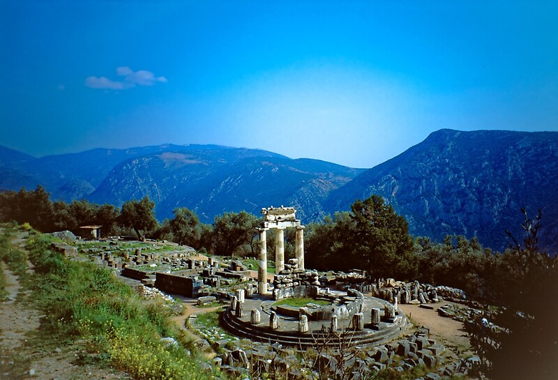 "Remains of the Shrine of Athena and the Tholos, Delphi, Greece" by ...