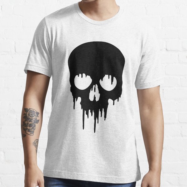 "Black Skull dripping" T-shirt for Sale by FirstRadiant | Redbubble ...