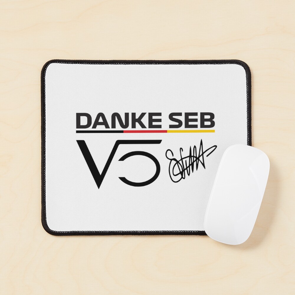 "Danke Seb Sebastian Vettel 5" Sticker for Sale by Amir Riyaz | Redbubble