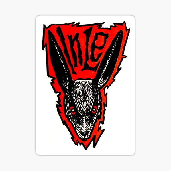 "Black Rabbit of Inle" Sticker for Sale by Phosfate | Redbubble