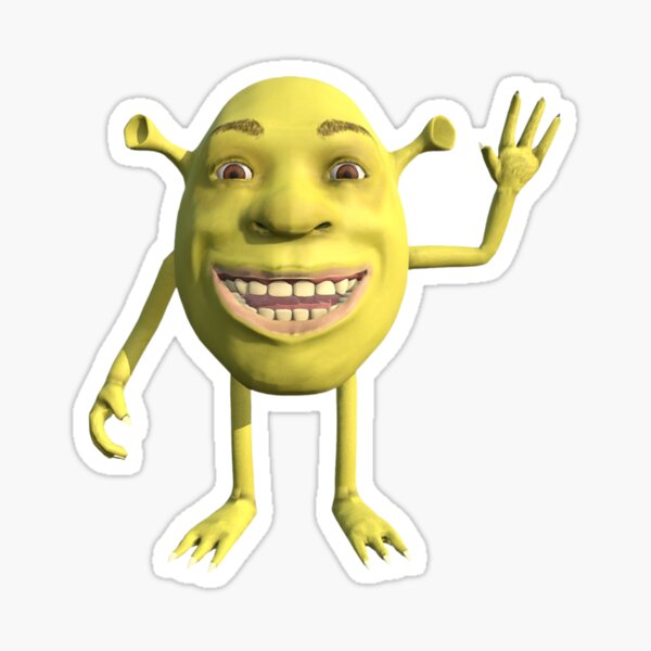 "cursed shrek wazowski" Sticker for Sale by kaenoodie | Redbubble