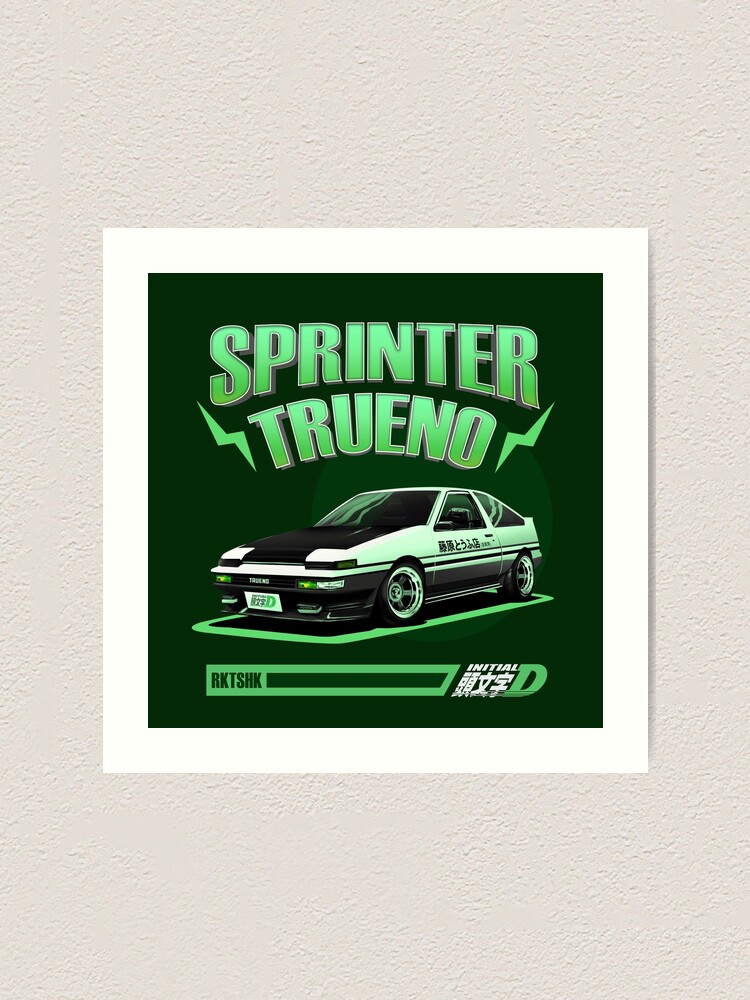 "Initial d AE86 trueno" Art Print for Sale by ASAKDESIGNS | Redbubble