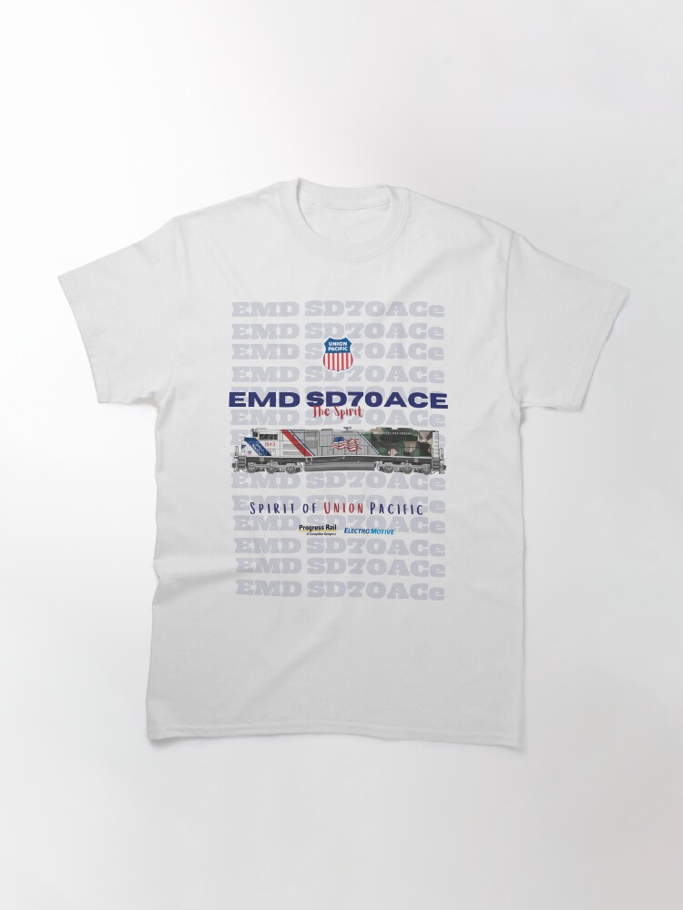 "UP 1943 "The Spirit" EMD SD70ACe drawing" Classic T-Shirt for Sale by ...
