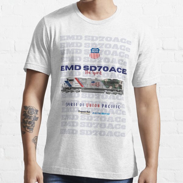 "UP 1943 "The Spirit" EMD SD70ACe drawing" T-shirt for Sale by ...