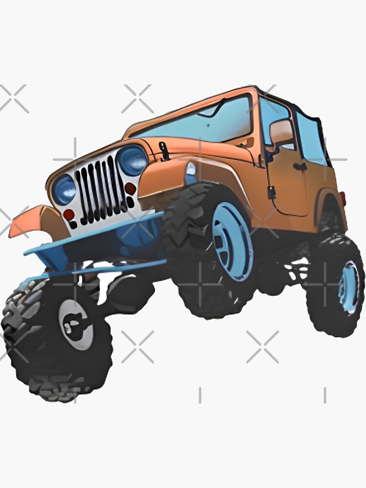 "Orange Original Jeep flex diecut sticker" Sticker for Sale by ...