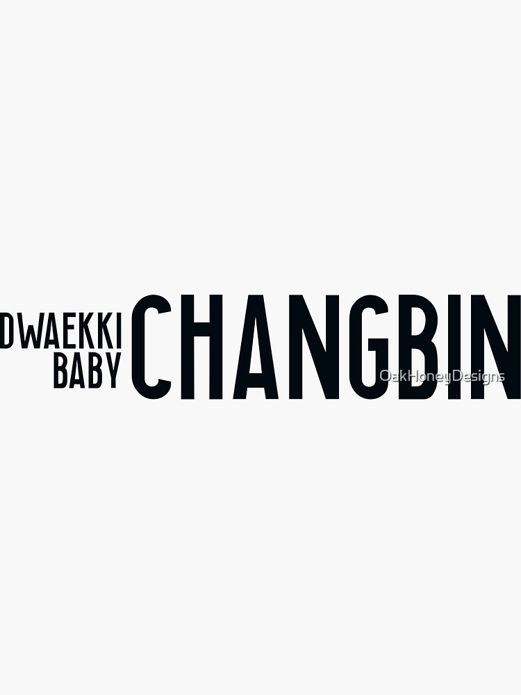 "Stray Kids FAM Changbin Name Lyrics - Black " Sticker for Sale by ...