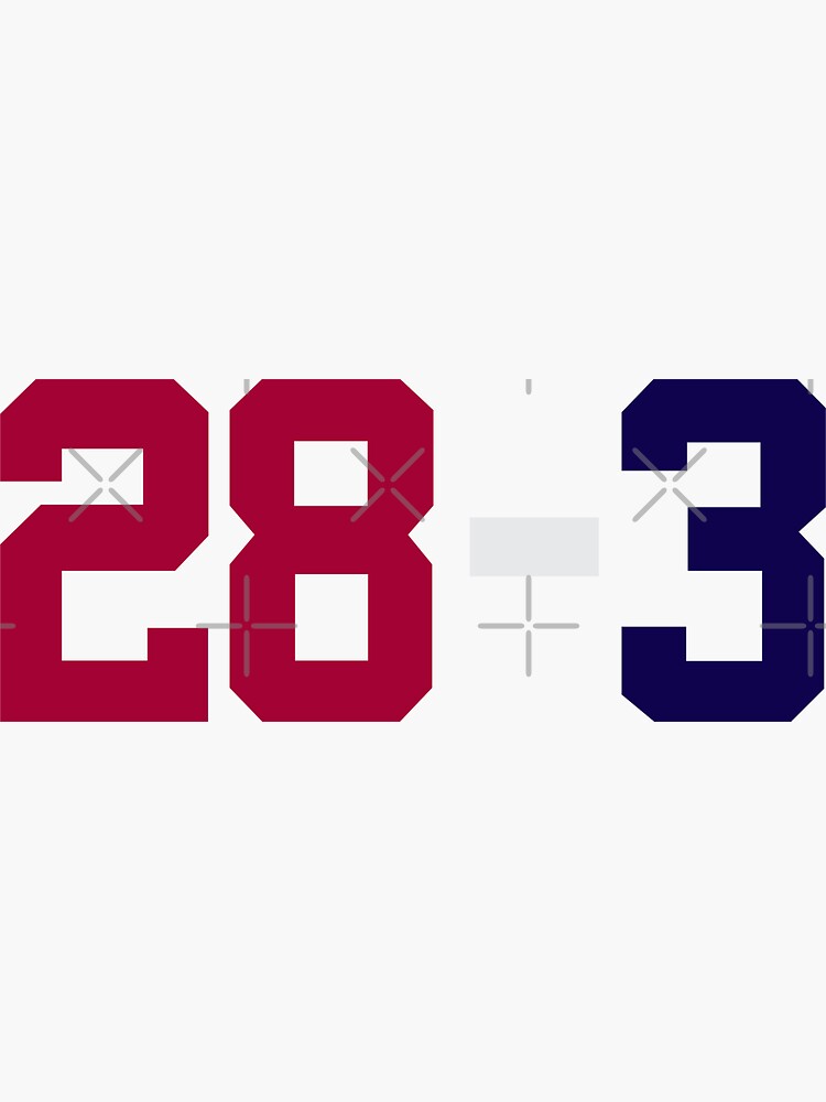 "28-3" Sticker for Sale by DJBALOGH | Redbubble