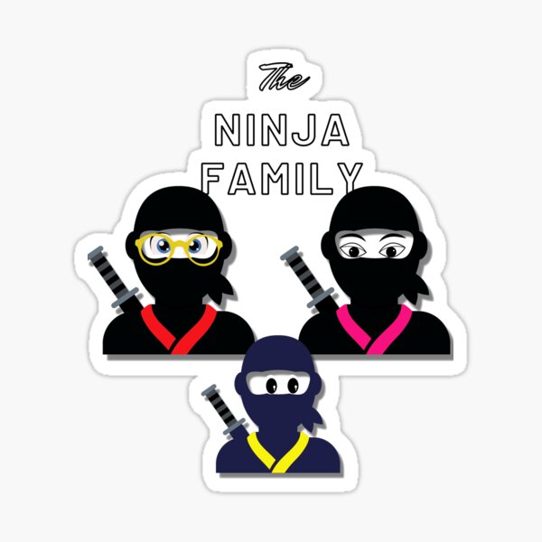 "The ninja family - three of us" Sticker for Sale by dwangarts | Redbubble
