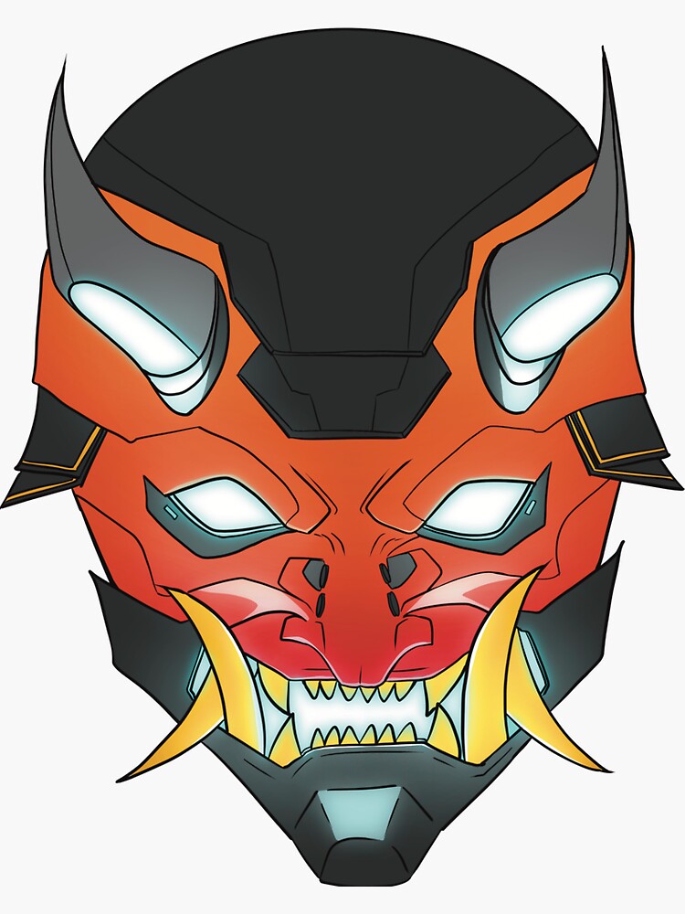 "Oni mask" Sticker for Sale by Devans4425 | Redbubble