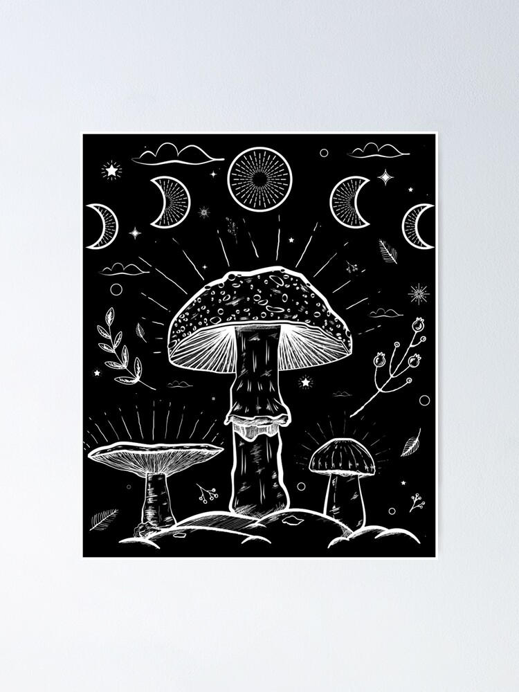 "Goblincore Aesthetic Dark Mushroom Fairygrunge Cottagecore" Poster for ...