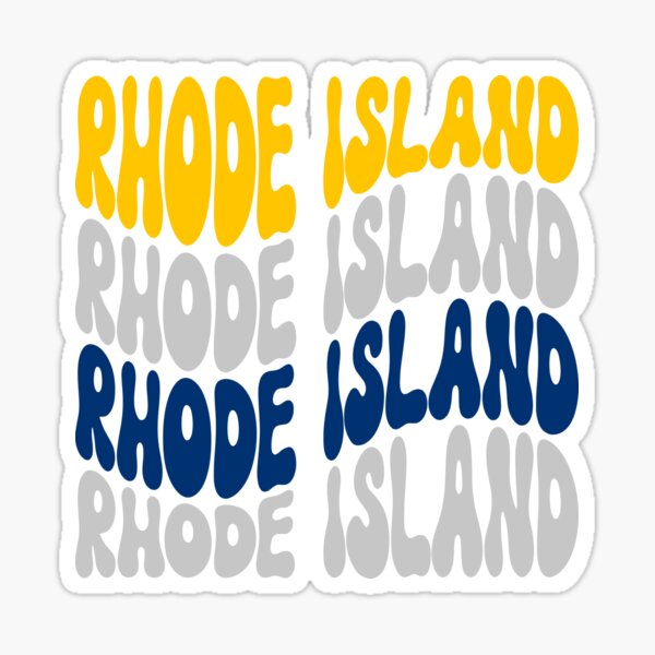 "Rhode Island Retro Stacked" Sticker for Sale by van-dal | Redbubble