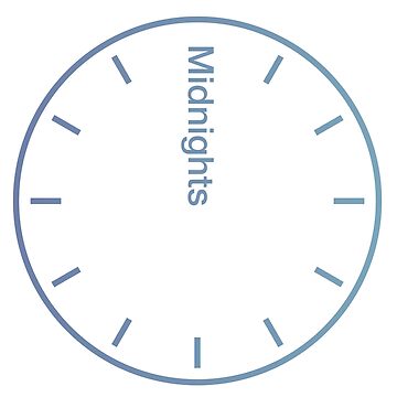 "Taylor Swift Midnights Clock" Sticker for Sale by pmcmanndesign ...