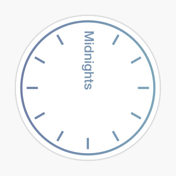 "Taylor Swift Midnights Clock" Sticker for Sale by pmcmanndesign ...