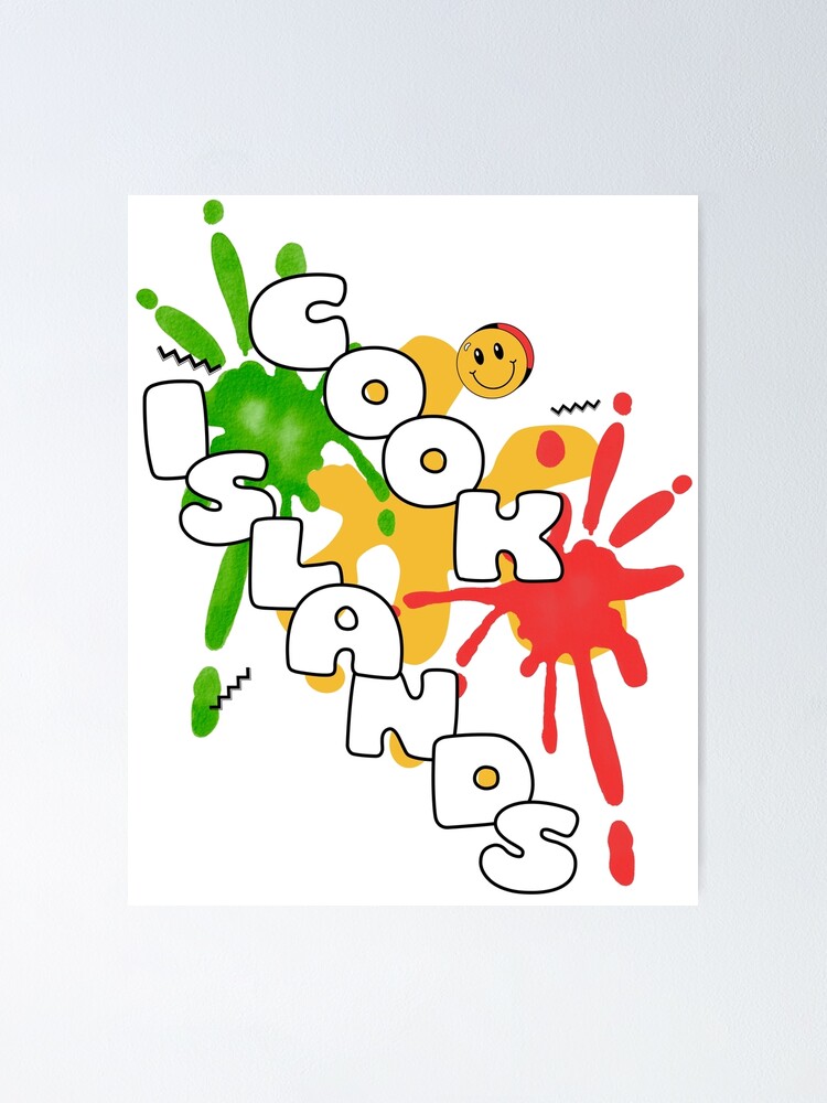 "Bubble letters Cook Islands" Poster for Sale by PolyMicroMela | Redbubble
