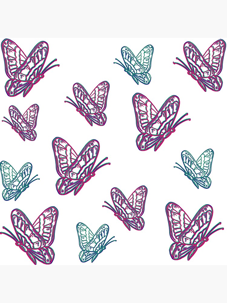 "crazy butterfly" Sticker for Sale by fucsiapop | Redbubble