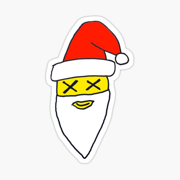 "Dead Inside Santa full colour" Sticker for Sale by Simovations | Redbubble