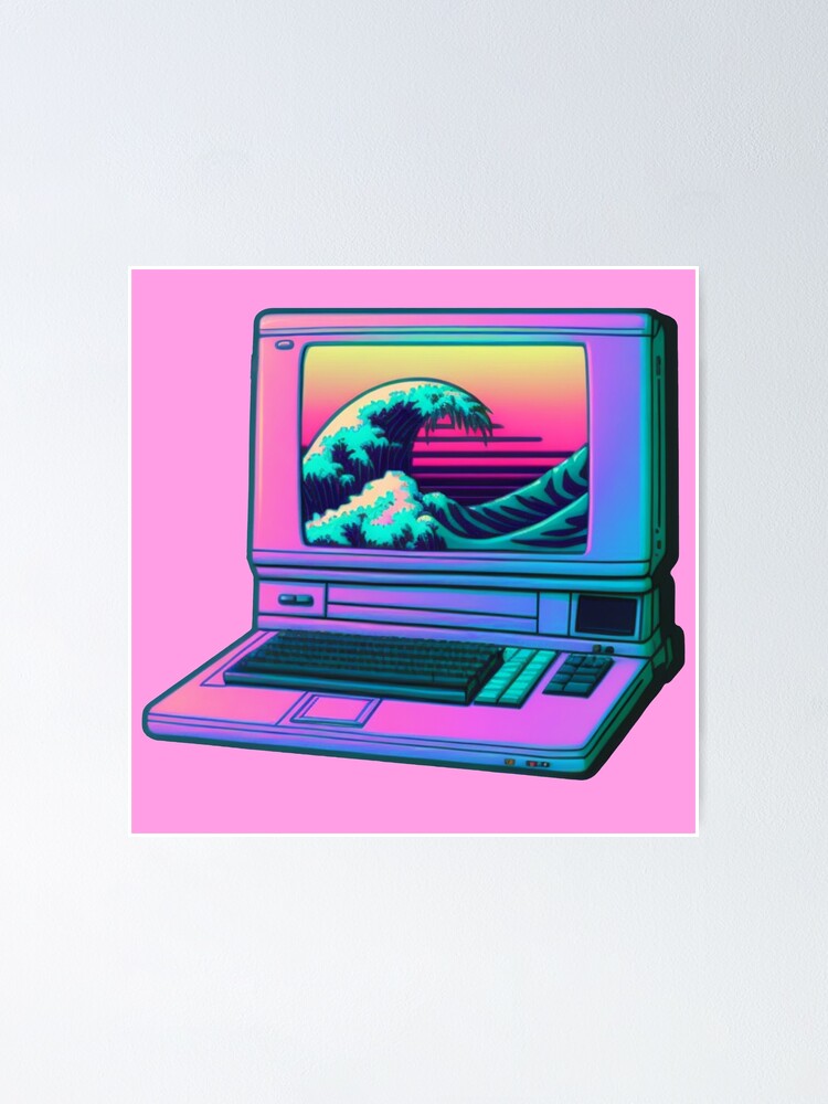 "Vaporwave computer aesthetic macintosh great wave" Poster for Sale by ...