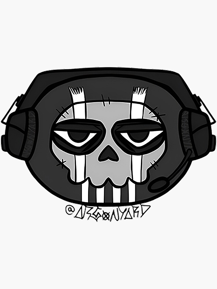 "COD MW2 Ghost Staring" Sticker for Sale by EvanHodgson | Redbubble