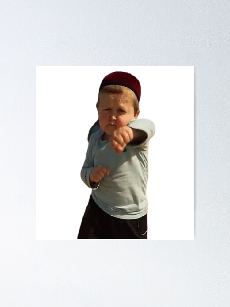 "Hasbulla Fighting" Poster for Sale by AyoubFt | Redbubble