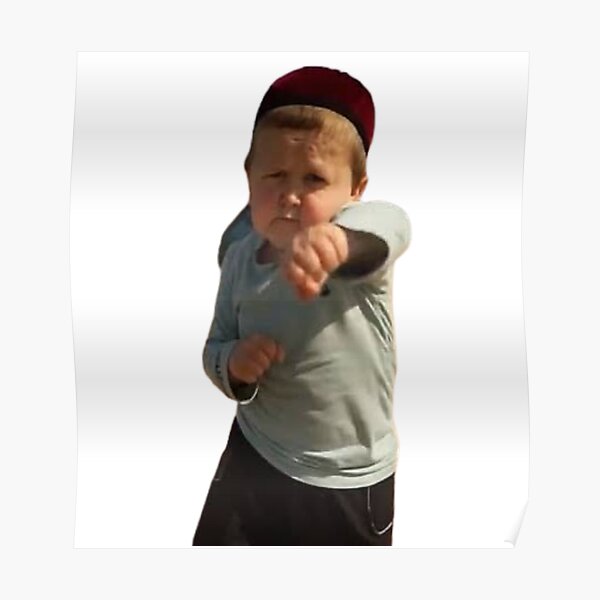 "Hasbulla Fighting" Poster for Sale by AyoubFt | Redbubble