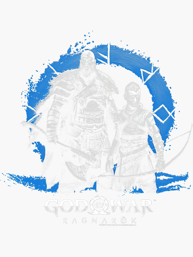 "God of War_ Ragnarok Icon with Kratos and Atreus " Sticker for Sale by ...