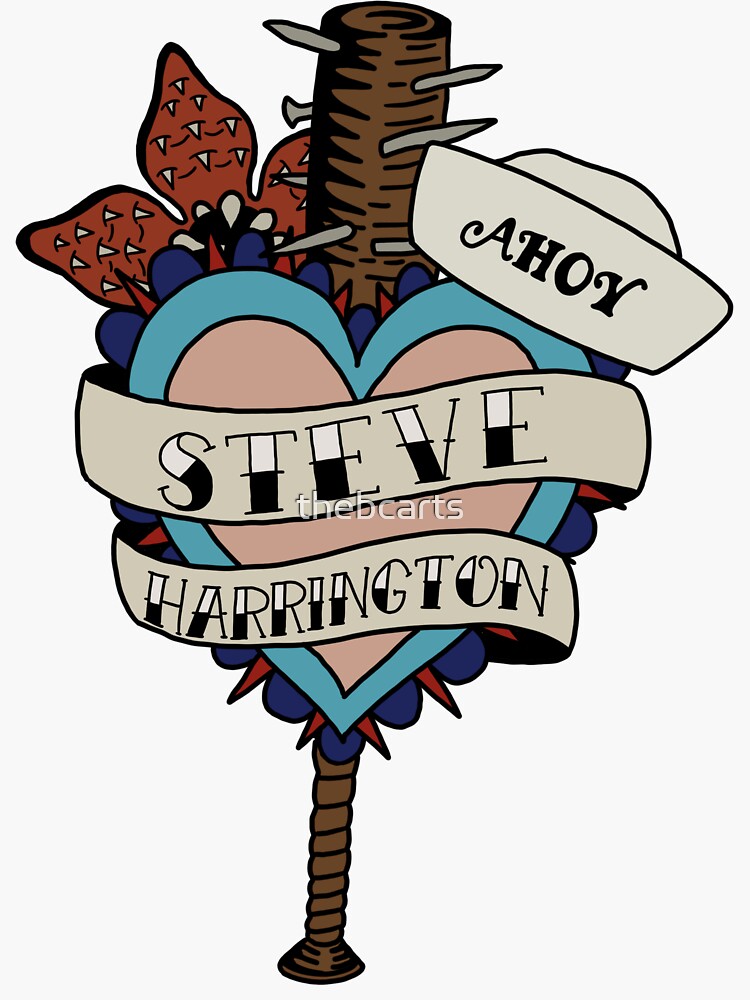 "Steve Harrington Tattoo" Sticker for Sale by thebcarts | Redbubble