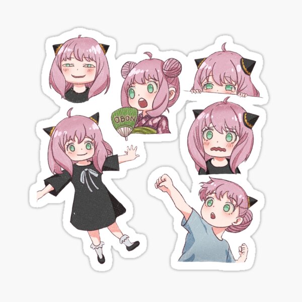 "Anya Forger Kawaii" Sticker for Sale by ayakox | Redbubble
