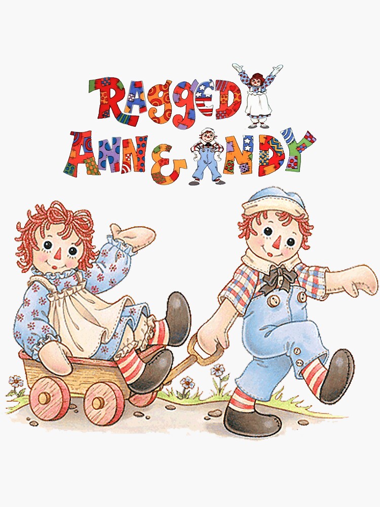 "Raggedy Ann And Raggedy Andy" Sticker for Sale by Par-kids | Redbubble
