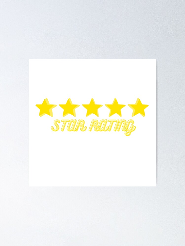 "Five Star Rating" Poster for Sale by Designs-io | Redbubble