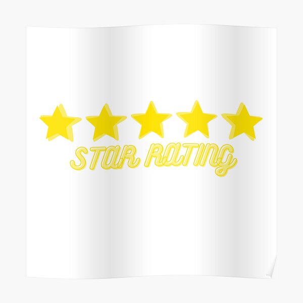 "Five Star Rating" Poster for Sale by Designs-io | Redbubble