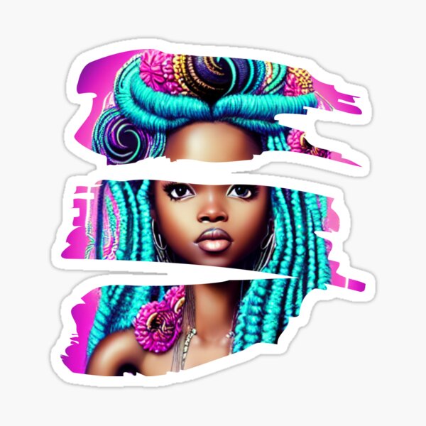 "Gorgeous black woman with dreadlocks" Sticker for Sale by Akimatax ...