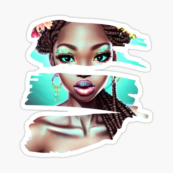 "Gorgeous black woman with dreadlocks" Sticker for Sale by Akimatax ...