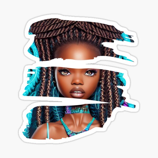 "Gorgeous black woman with dreadlocks" Sticker for Sale by Akimatax ...
