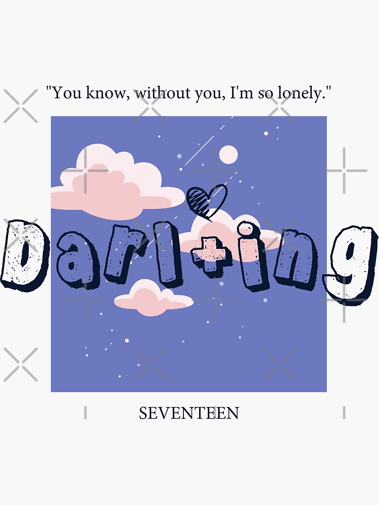"SEVENTEEN - Darl+ing" Sticker for Sale by smallkore | Redbubble
