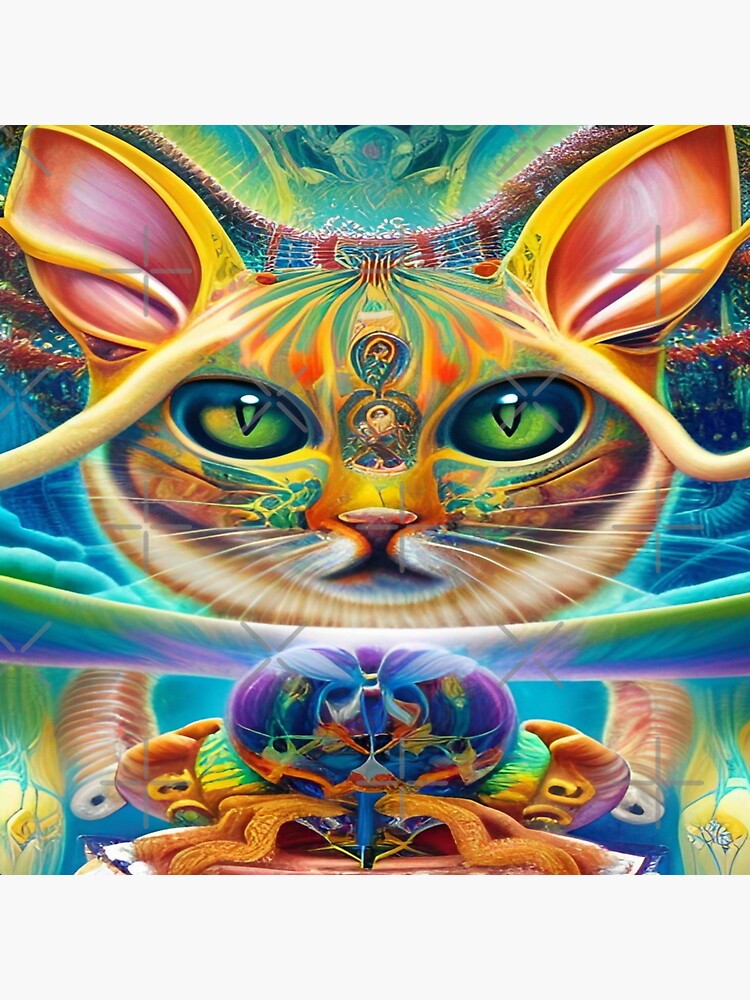 "Deep Style Abstract of Abstraction Art Kitty Cat" Sticker for Sale by ...